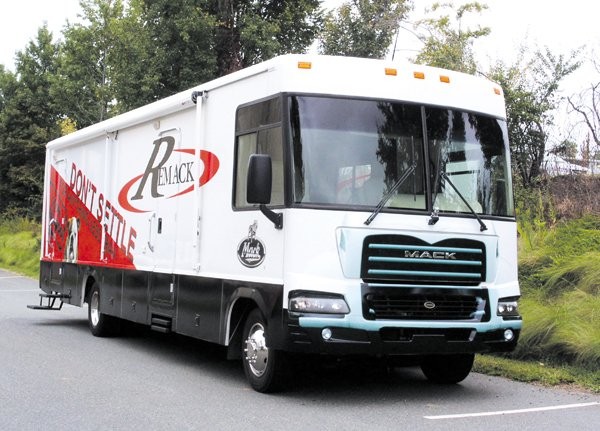 REMACK mobile training centre on the road to dealers