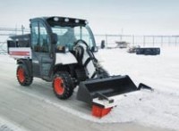 Push broom and scraper attachments