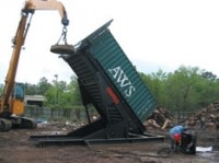 Container lifter for scrap