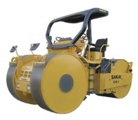 Balanced three-wheel static roller