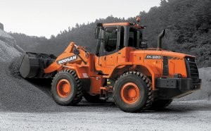 Doosan's new 2.9-cubic-yard wheel loader makes truck loading easy