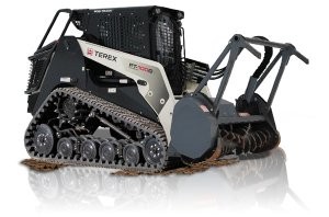 Terex mulcher easily cuts down trees up to eight inches in diameter