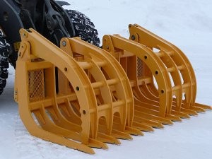 Grapple rakes for large capacity loading