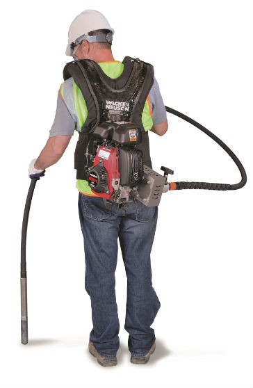 Wacker Neuson backpack vibrators offer portable concrete consolidation