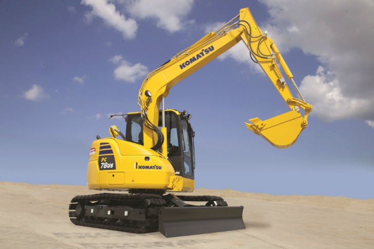 Komatsu compact excavator for urban jobs, utility contracting and ...
