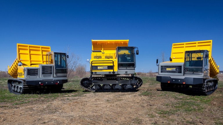 Three versatile crawler carrier models on display from Terramac