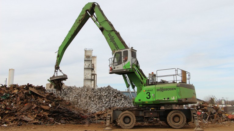 Sennebogen material handlers keep up to hectic pace at Regina steel mill