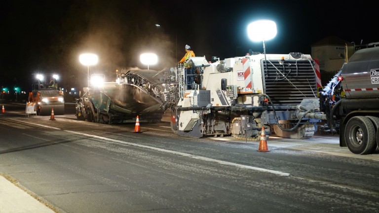 Wirtgen Recycler 3800 CR: 100 miles – day and night