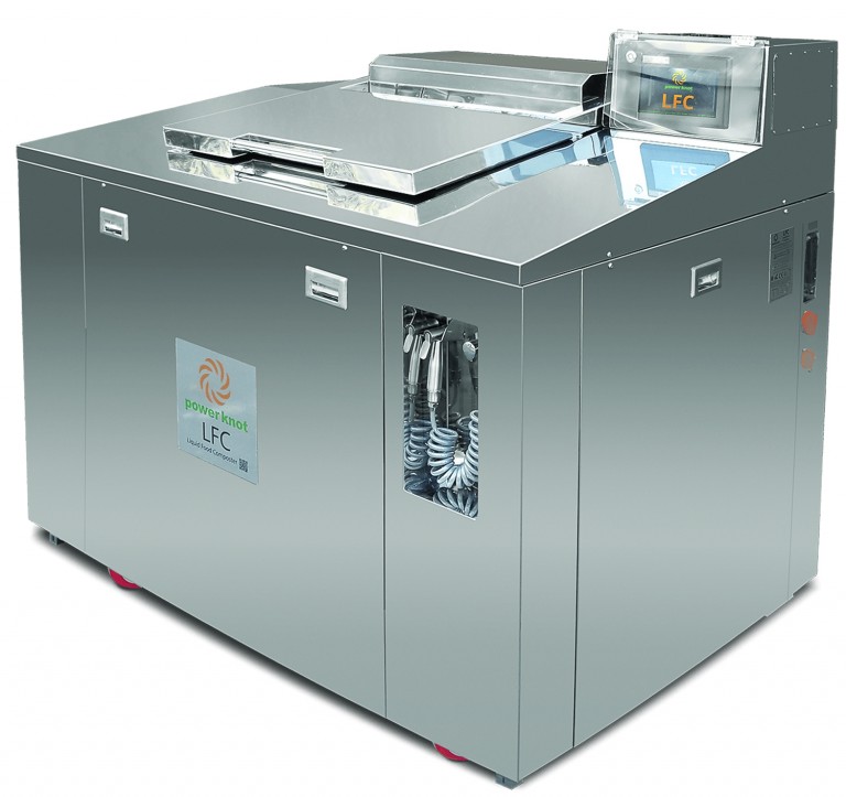 Power Knot debuts liquid food composter and bin lifter at Waste Expo