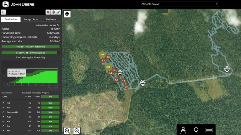 TimberMatic maps and technology released for John Deere forestry equipment