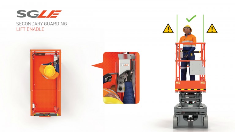 Secondary guarding offered on Skyjack scissor lifts