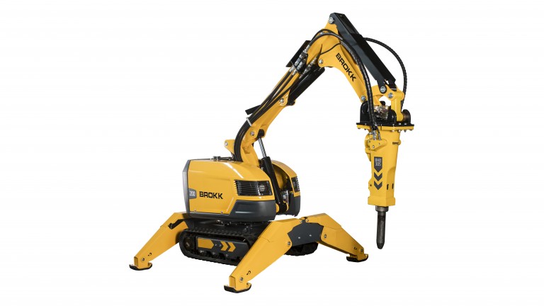 New Brokk 200 a new weight class of remote-control demolition machine