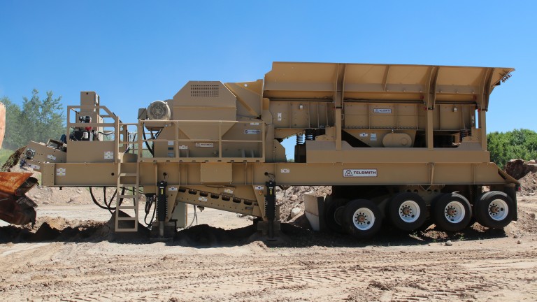 Telsmith 3244 portable crusher delivers a mobile advantage