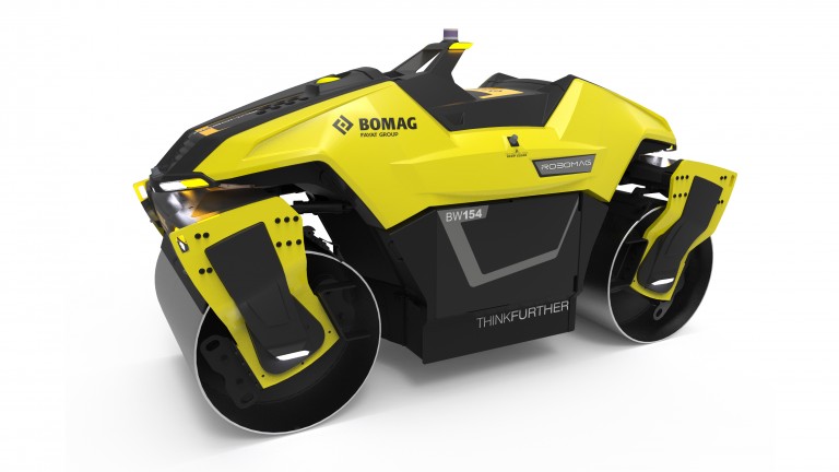 Bomag demonstrates Robomag fully autonomous tandem roller at bauma