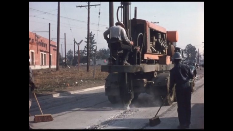 Watch this: 1950s construction equipment put to work installing ...
