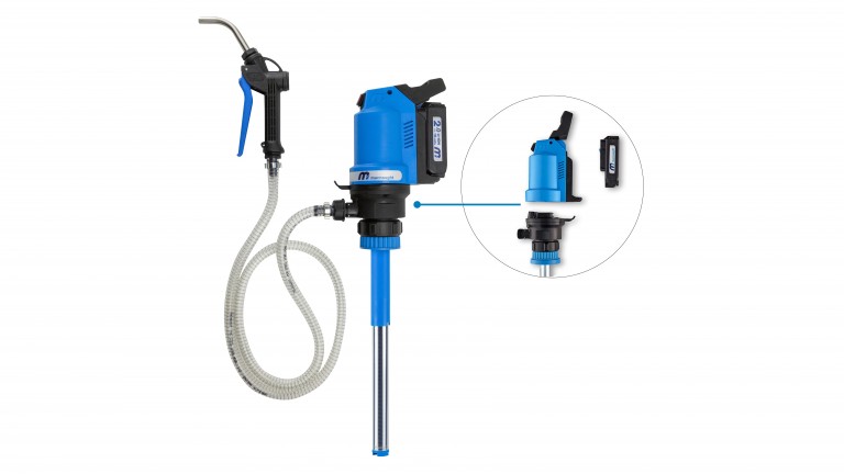 FLO Components introduces Macnaught 18V rechargeable oil pump to Canada