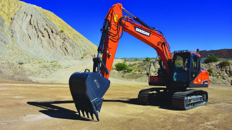 Doosan excavator brings power and lighter weight