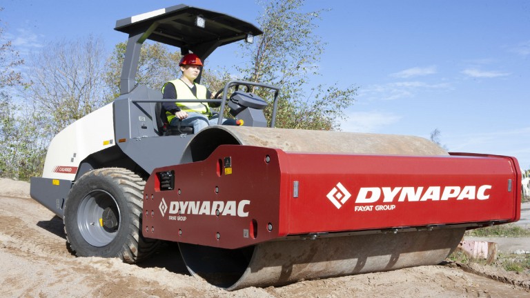 Small Dynapac roller ideal for streets, parking lots and trench work