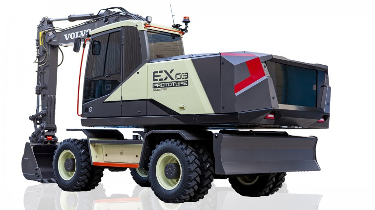 First look: Volvo electric wheeled excavator prototype