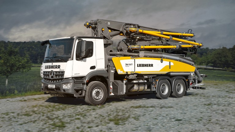 New truck-mounted concrete pump from Liebherr