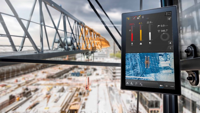 Liebherr adds touch display monitor to select tower cranes