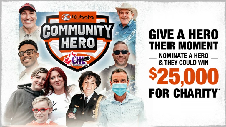 Kubota and the CHL recognize volunteers through Community Hero program