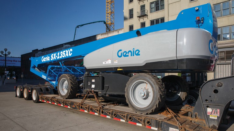 Safety tips for transporting a boom lift or trailer-mounted boom