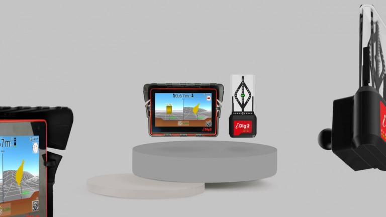 Connect grade control systems from iDig portable and solar powered