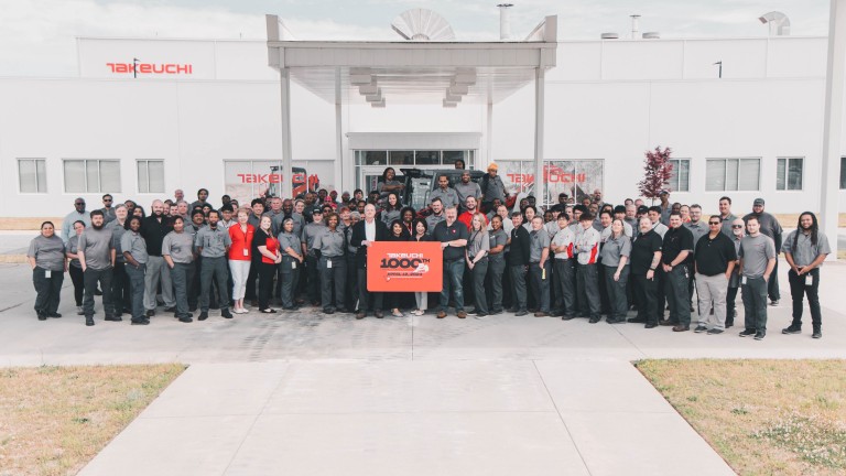 Takeuchi celebrates 1,000 CTLs manufactured in U.S.