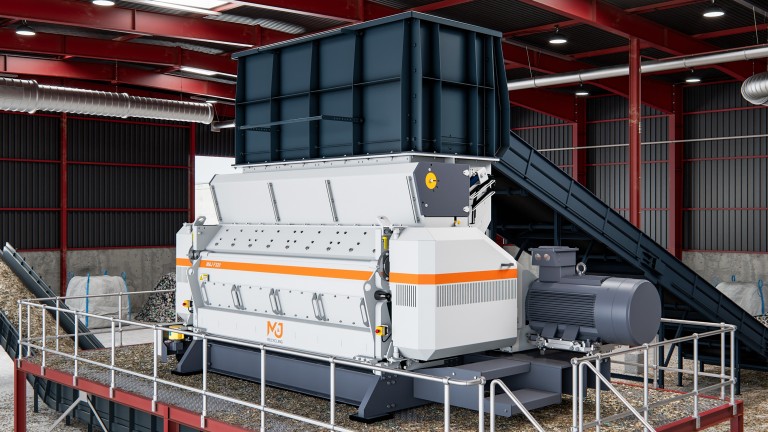 M&J Recycling's electronic fine shredder for RDF and SRF production