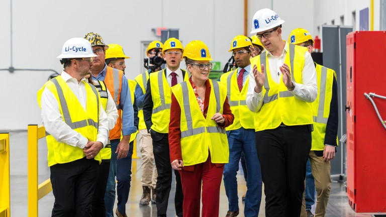 Governor Katie Hobbs vists Li-Cycle battery recycling facility