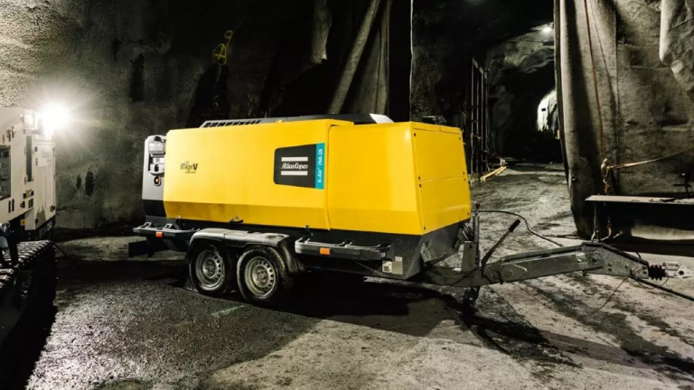 Atlas Copco portable air compressor delivers performance in a compact ...