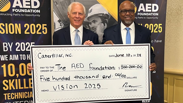 Caterpillar donates $500,000 to Associated Equipment Distributor Foundation
