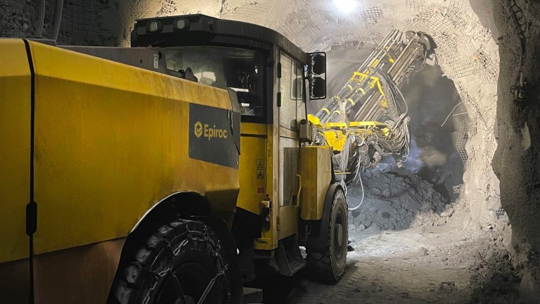 Epiroc battery-electric bolting rig deployed at Nevada Gold Mines