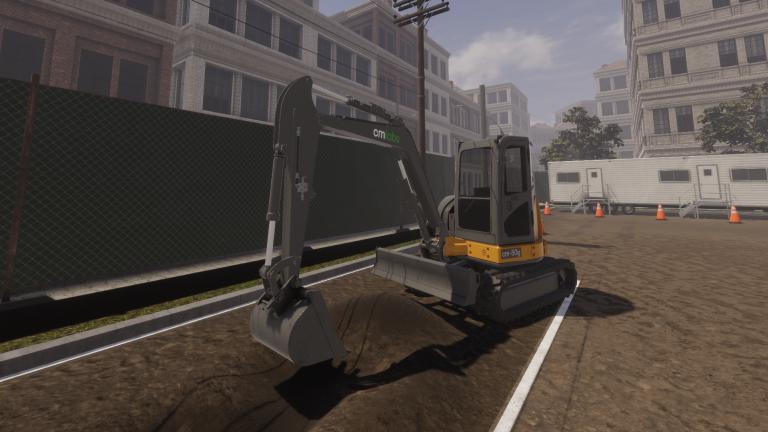 Industry's first mini excavator simulation training