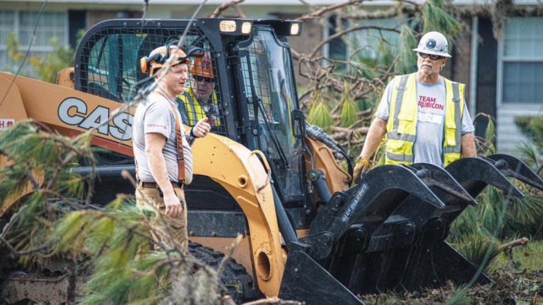 CASE Construction provides equipment for hurricane cleanup